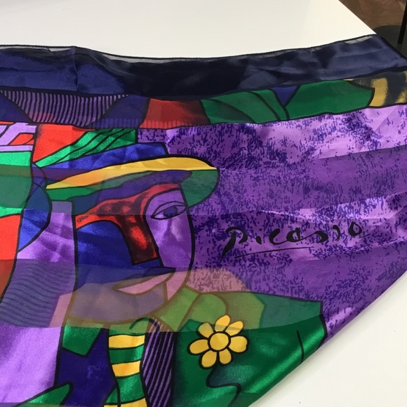 Picasso | Accessories | Picasso Silk Scarf Paris France | Poshmark